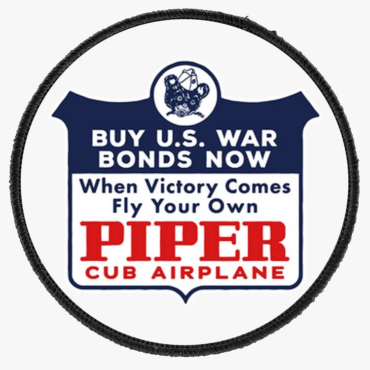 Wwii Vintage Piper Cub Limited Edition Round Patch - Kidozi | Kidozi