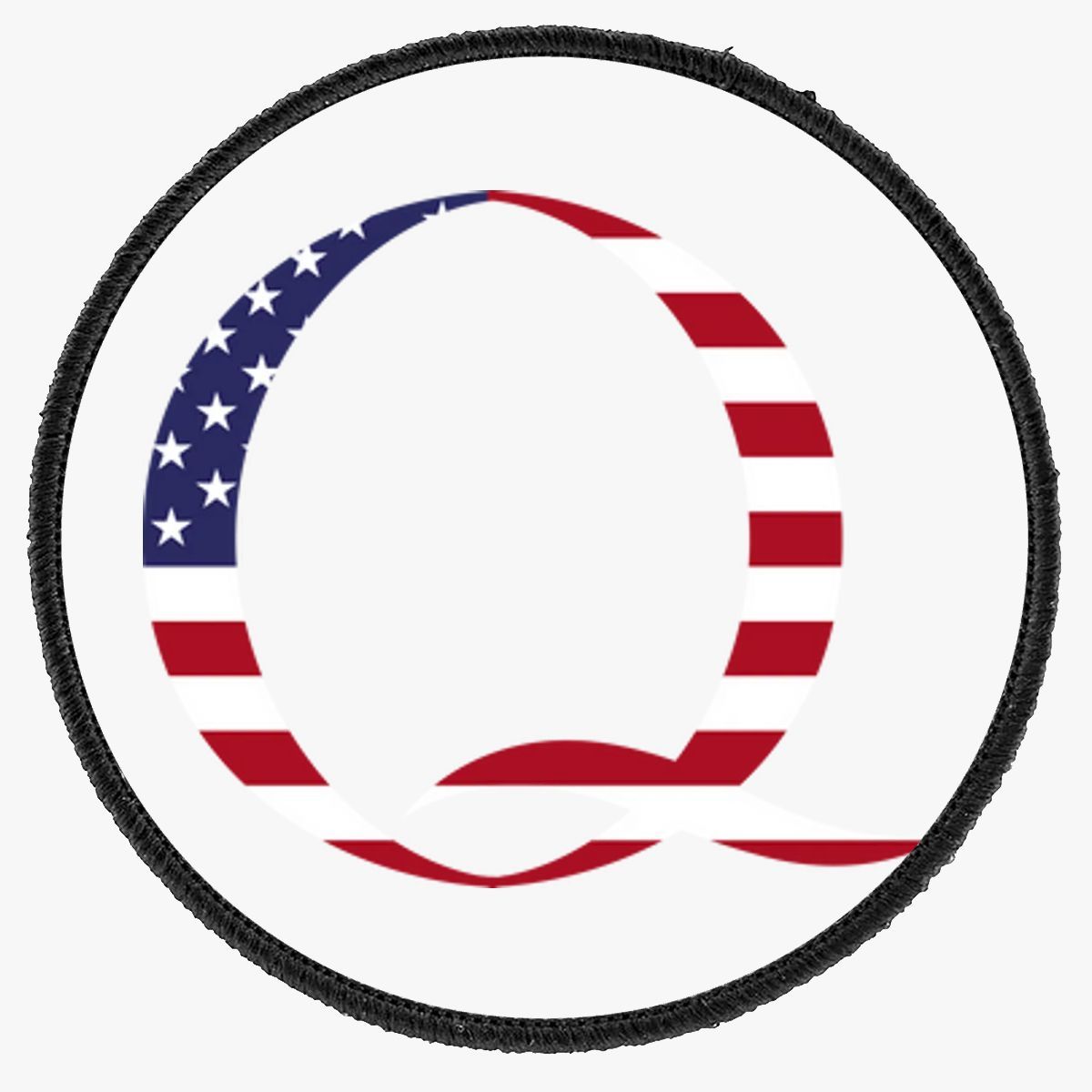q anon big Q flag on Round Patch | Kidozi