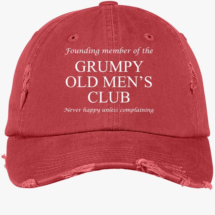 GRUMPY OLD MEN'S CLUB Distressed Cotton Twill Cap - Kidozi | Kidozi