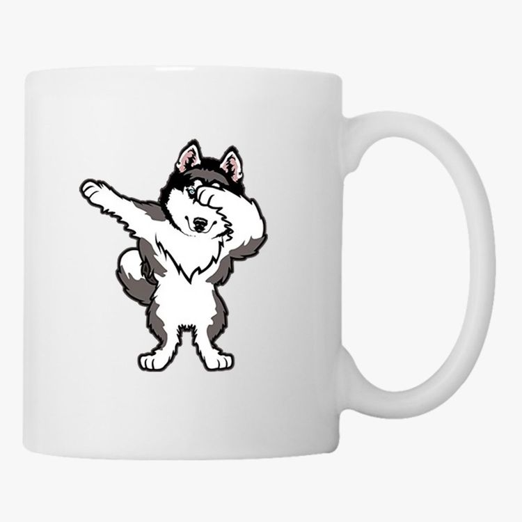 Siberian Husky Cute Dabbing Dance Coffee Mug | Kidozi
