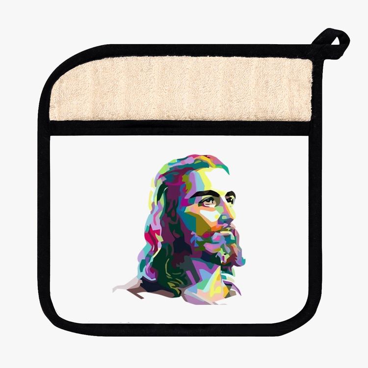 Jesus Christ Face Christianity Son of God Pot Holder with Pocket ...