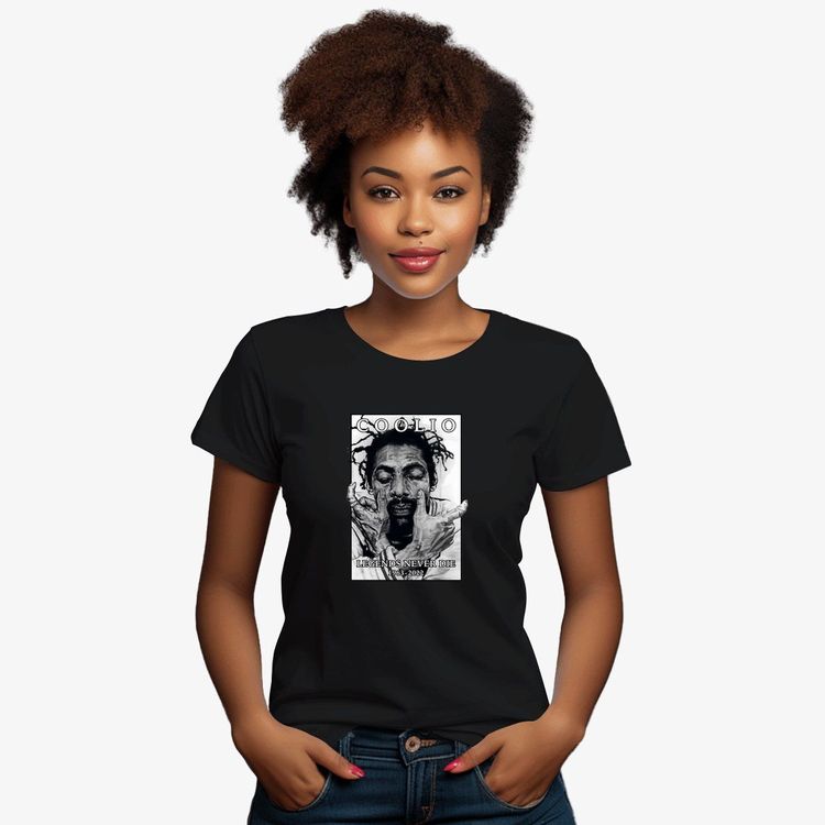 Coolio Legends Never Die Women's Cotton T-Shirt - Kidozi | Kidozi