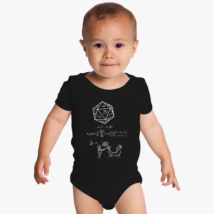 Math dnd Dungeon Daddy DnD Dungeons and Dragons Baby Onesies - Kidozi ...