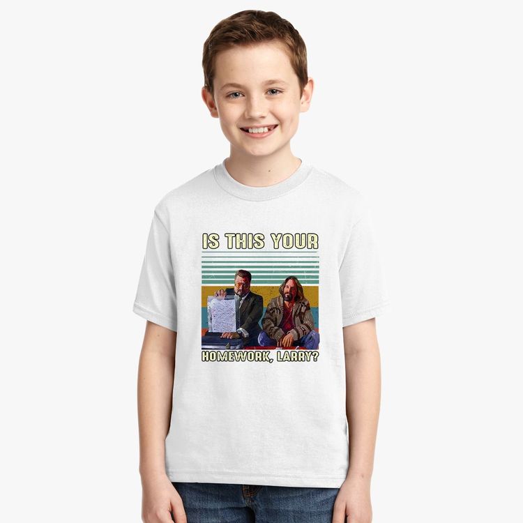 The Big Lebowski Is This Your Homework Larry Vintage Retro Youth T ...