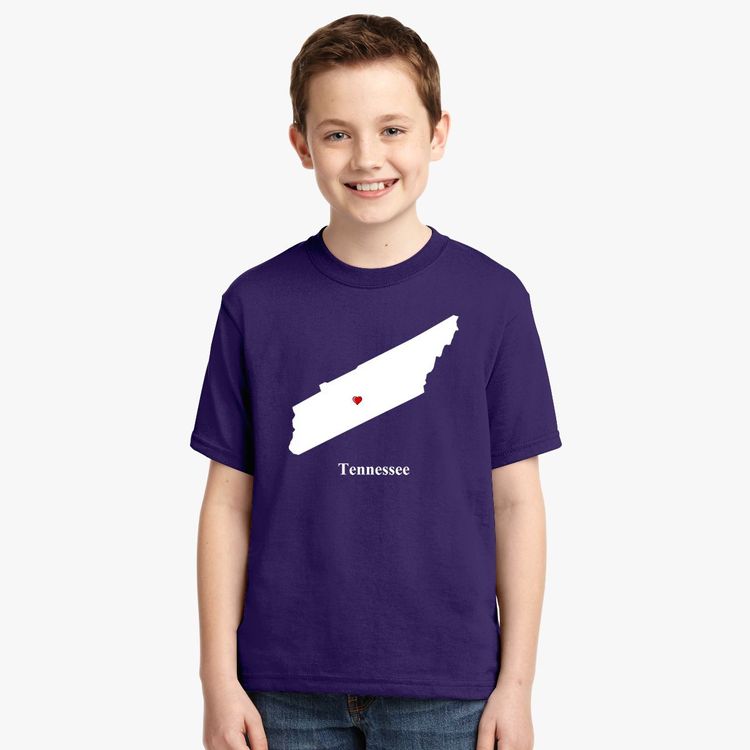 Tennessee Love Map Youth T-Shirt - Kidozi | Kidozi