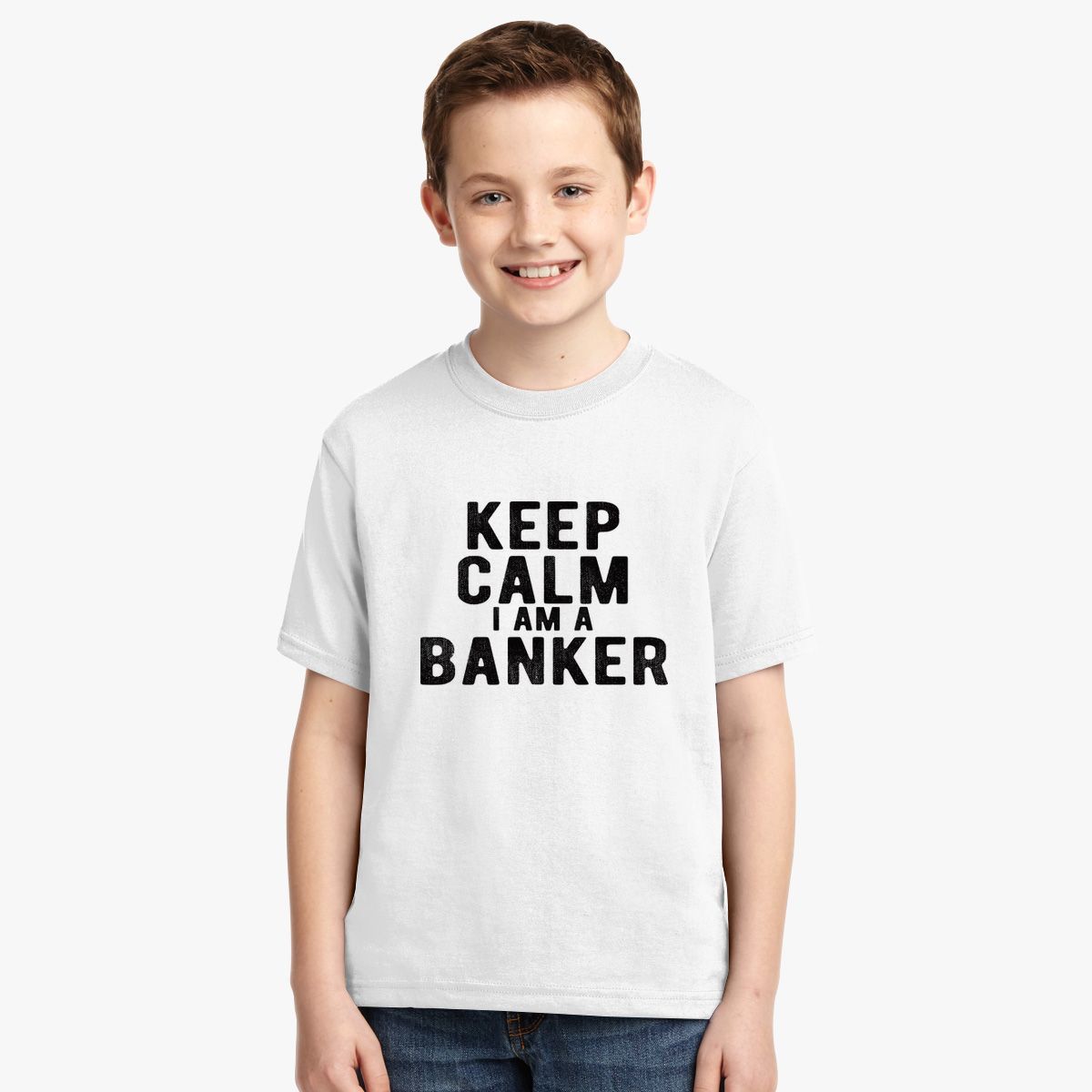 BANKER : Keep calm I am a Banker Youth T-Shirt - Kidozi | Kidozi