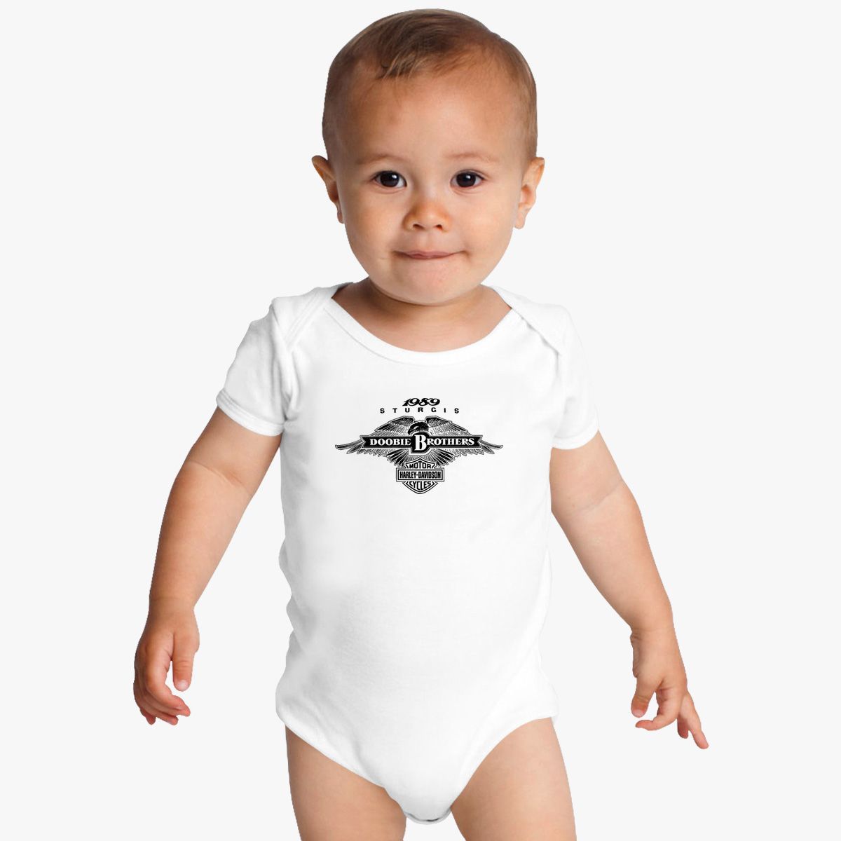 The Doobie Brothers 1989 Sturgis on Baby Onesies | Kidozi