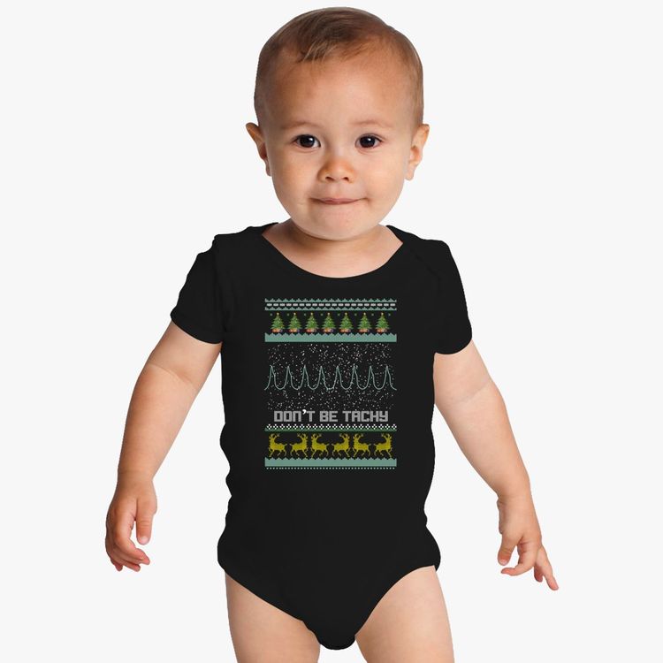Don't Be Tachy Ugly Christmas Sweater - Nurse Baby Onesies - Kidozi ...