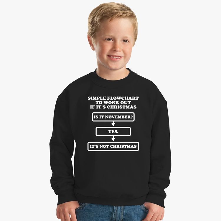 Christmas-Flowchart Kids Sweatshirt - Kidozi | Kidozi