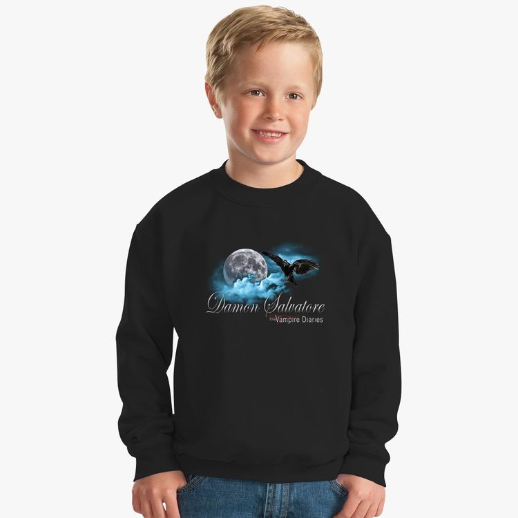 Damon Salvatore The Vampire Diaries Raven Moon Blue Clouds Edwardian ...