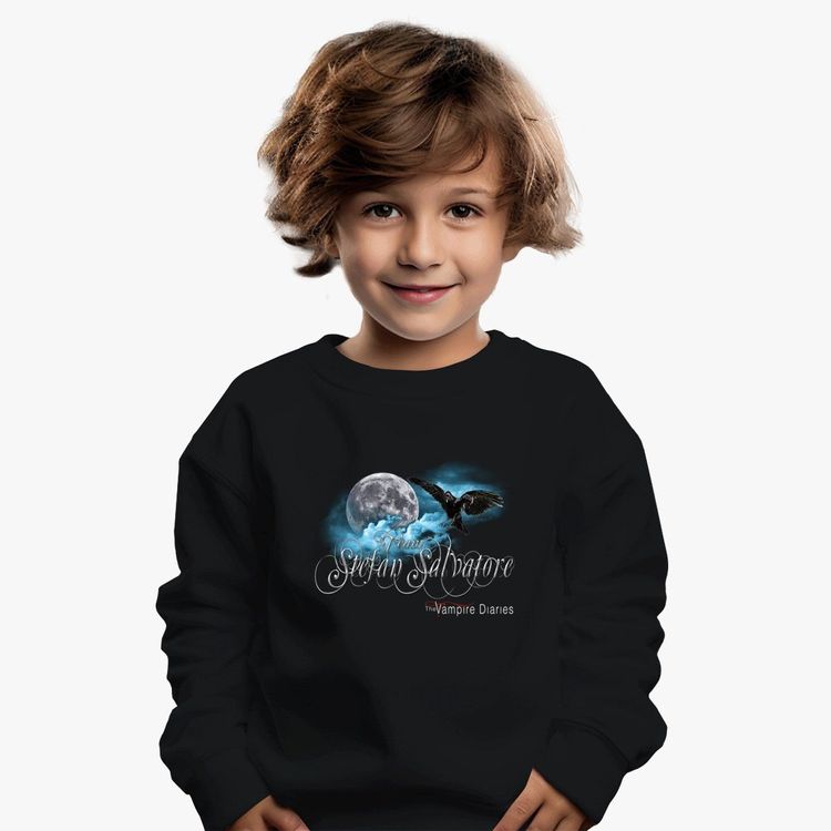 Team Stefan Salvatore The Vampire Diaries Raven Moon Blue Clouds Mutlu ...