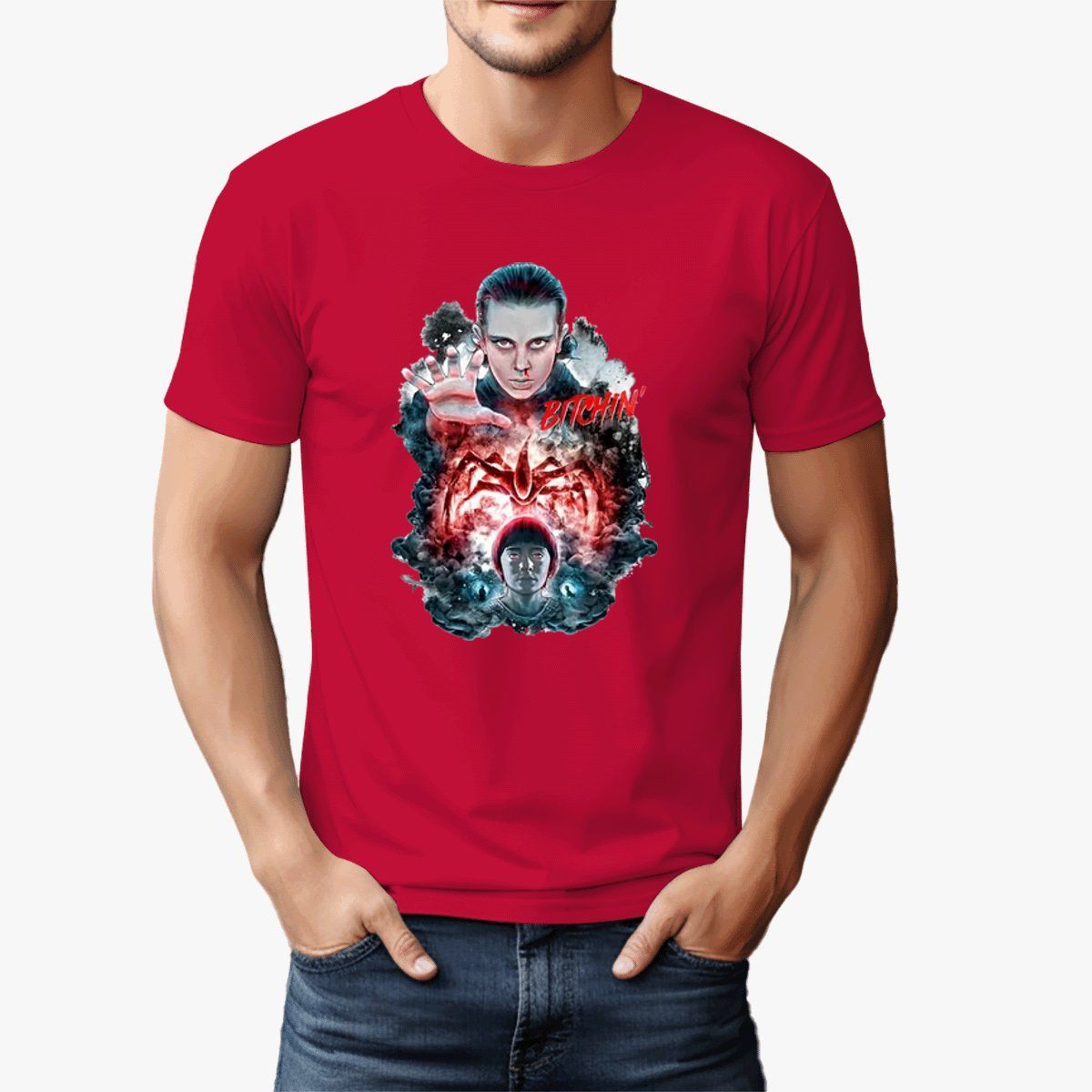 Stranger Things BITCHIN on T-Shirt | Kidozi