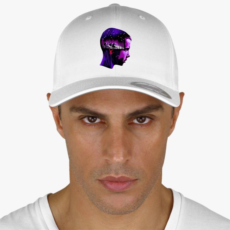 stranger things upside down elevens head Baseball Cap - Kidozi | Kidozi