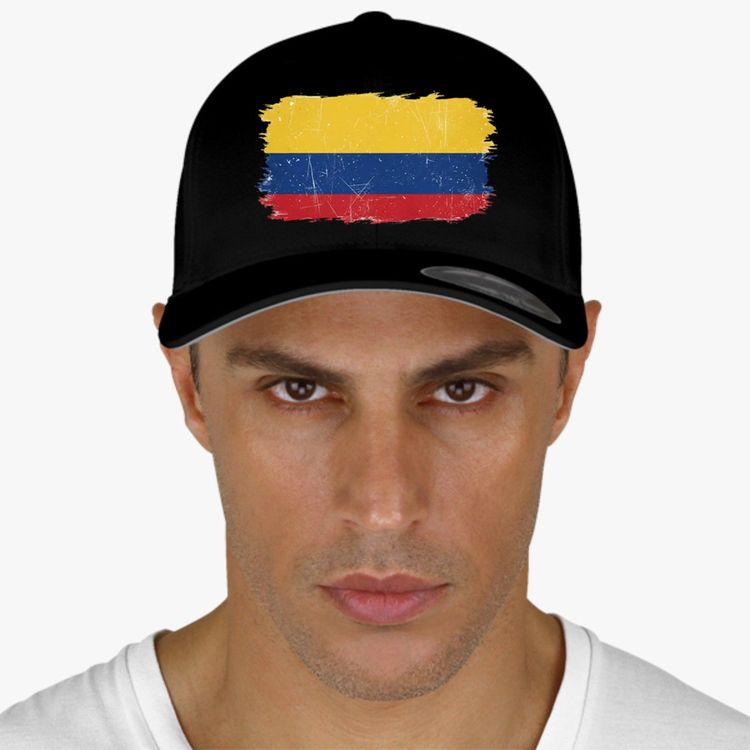 Colombia Flag Grunge Country Flag Colombia Baseball Cap - Kidozi | Kidozi